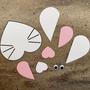 Valentine's Day Bunny Heart Craft Kit--cardstock Paper Craft for Kids ...