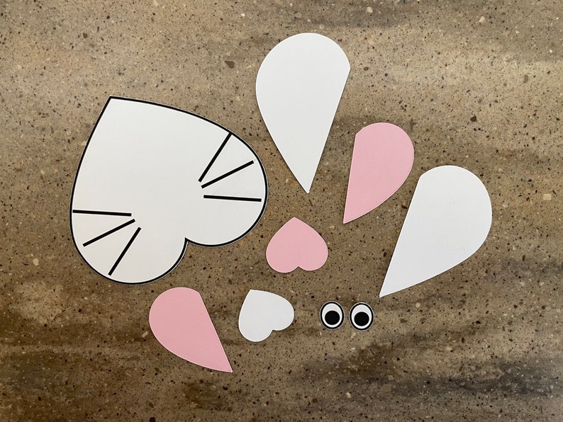 Valentine's Day Bunny Heart Craft Kit--cardstock Paper Craft for Kids ...