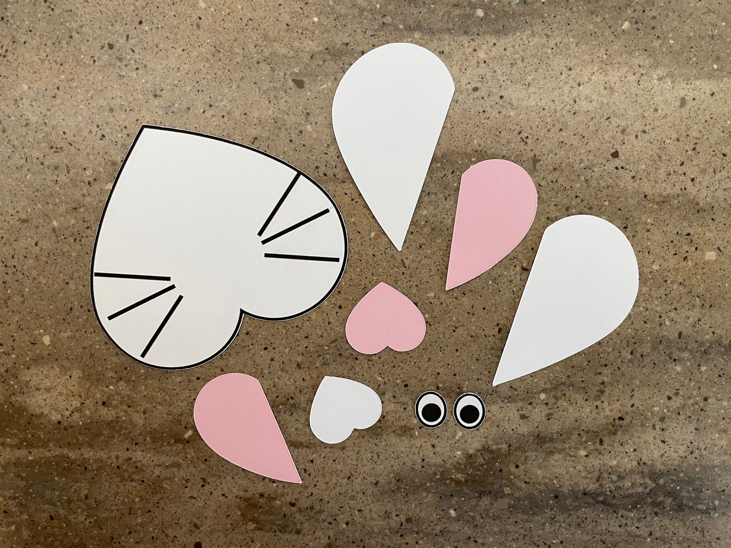 Valentine's Day Bunny Heart Craft Kit--cardstock Paper Craft for Kids ...