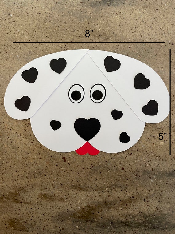 Heart Dog Craft Template
