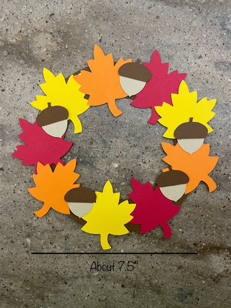 Fall Wreath Craft Kit--cardstock Paper Craft for Kids - Fall Crafts ...