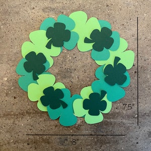 Four Leaf Clover Wreath Craft Kit--st. Patrick's Day Crafts - Cardstock ...