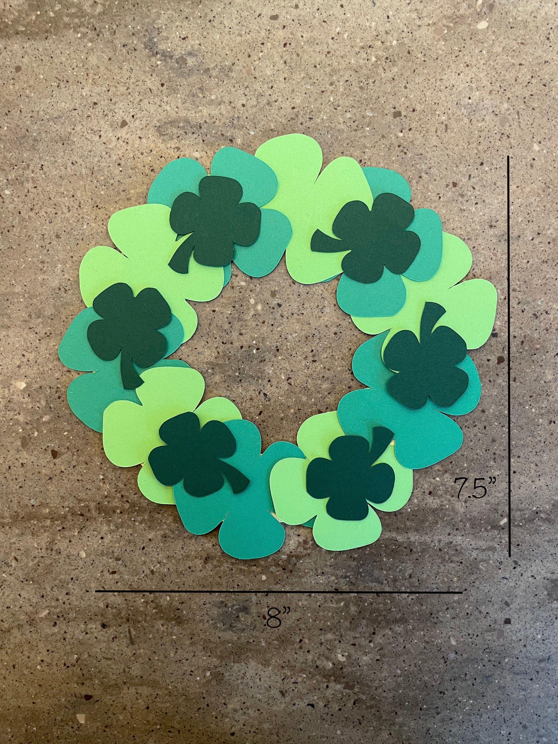 Four Leaf Clover Wreath Craft Kit--st. Patrick's Day Crafts - Cardstock ...
