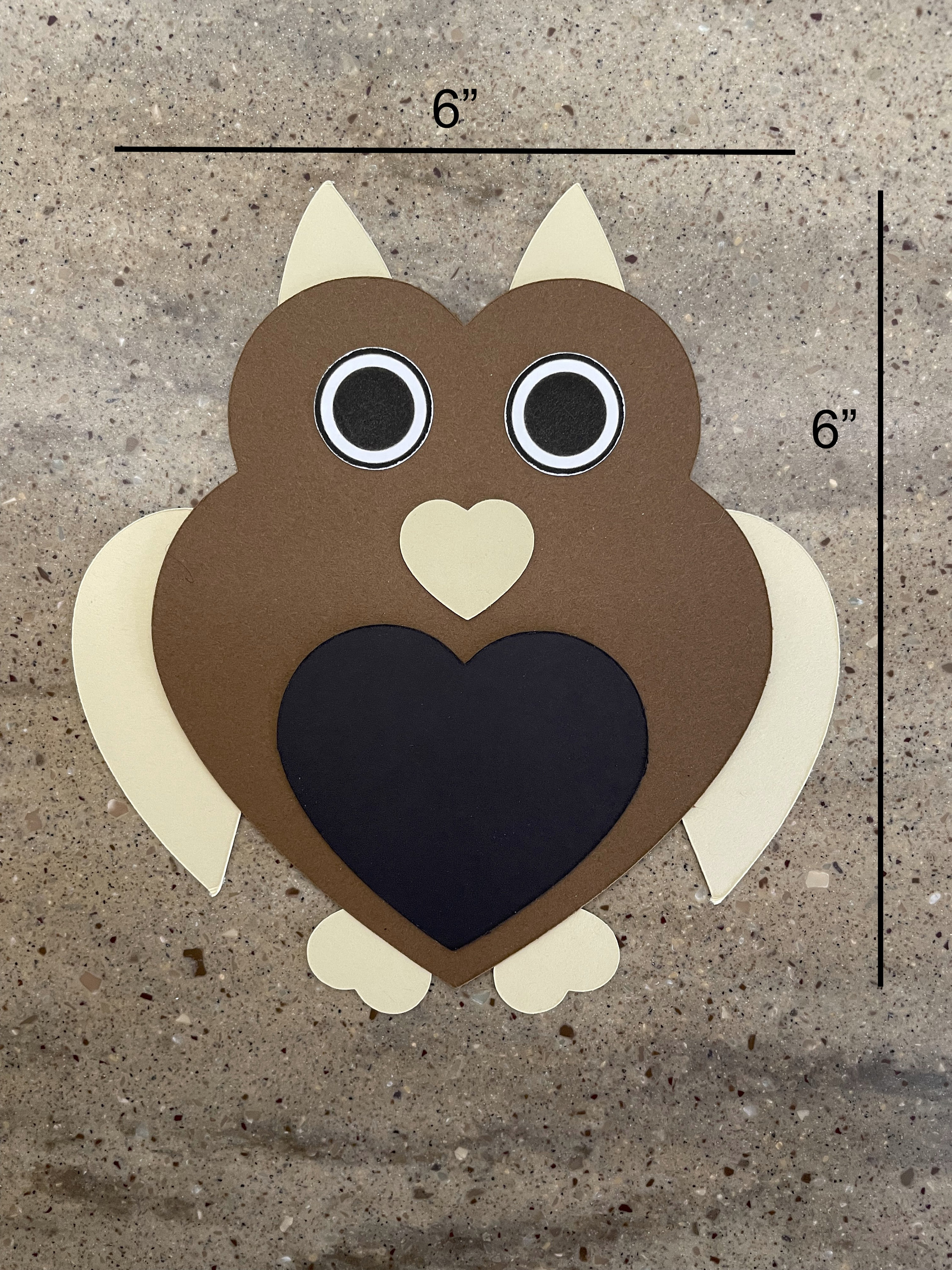 Valentine's Day Owl Heart Craft Kit--cardstock Paper Craft for Kids - Etsy