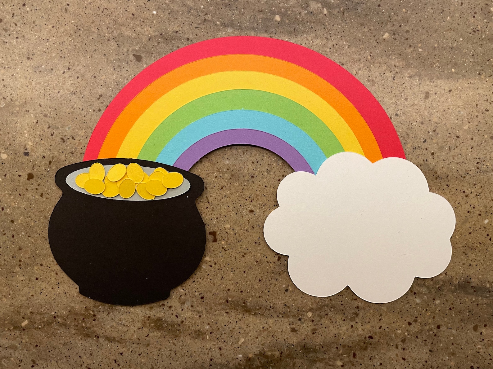 St. Patrick's Day Day Pot of Gold & Rainbow Craft Kit--cardstock Paper ...