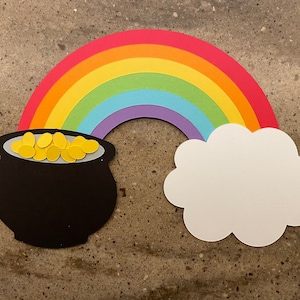 St. Patrick's Day Day Pot of Gold & Rainbow Craft Kit--cardstock Paper ...