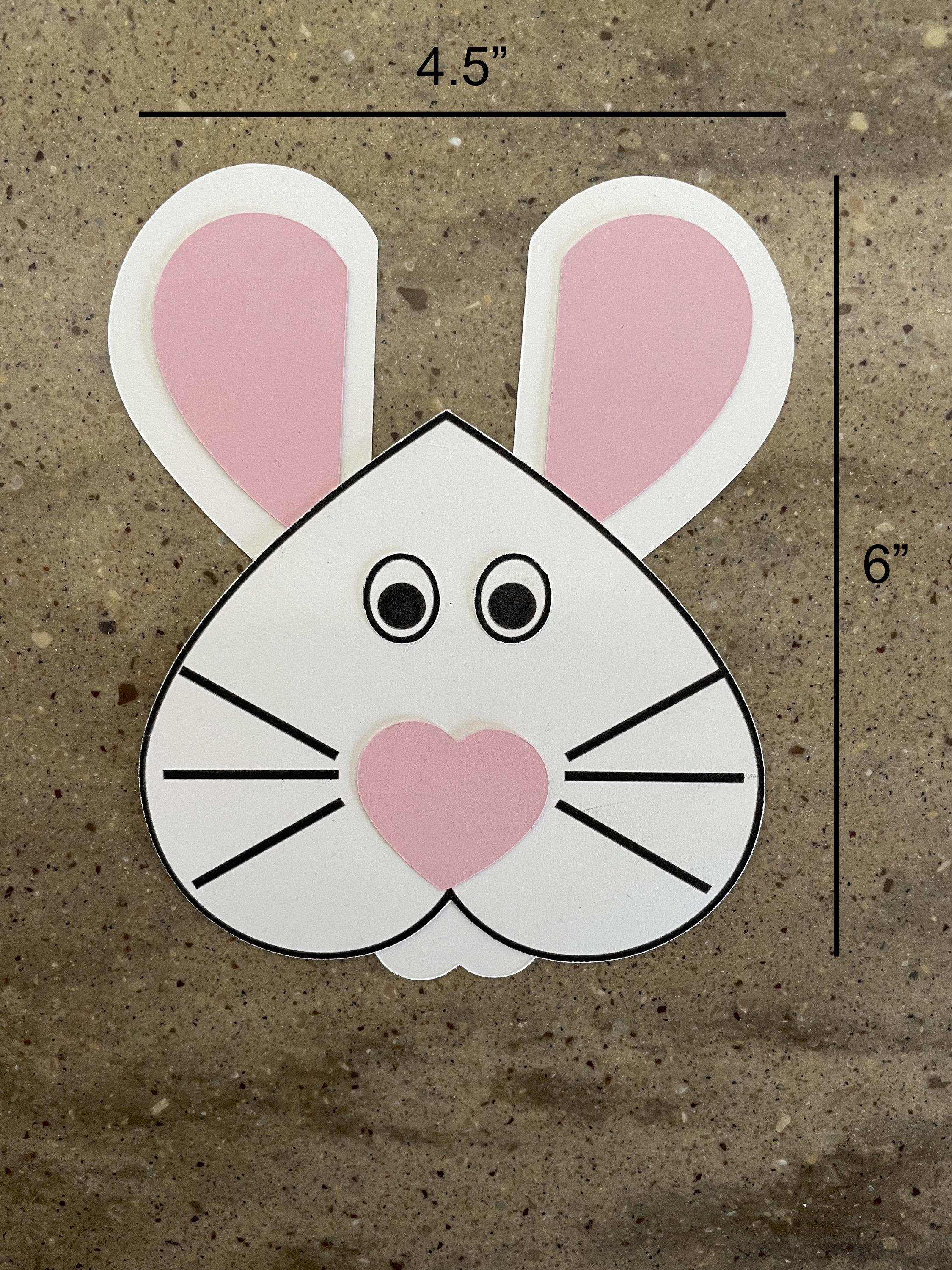 Valentine's Day Bunny Heart Craft Kit--cardstock Paper Craft for Kids ...