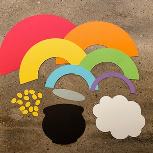 St. Patrick's Day Day Pot of Gold & Rainbow Craft Kit--cardstock Paper ...