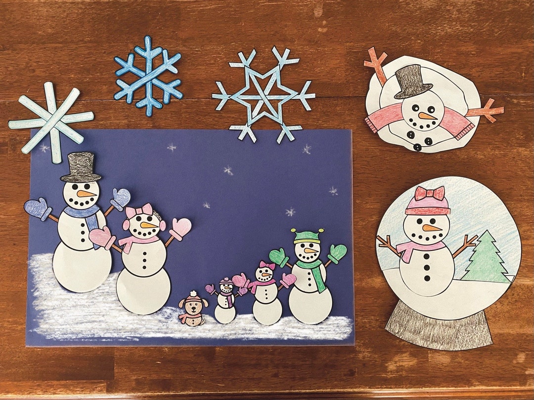 Let It Snow Craft Bundle - Crafts for Kids - Etsy