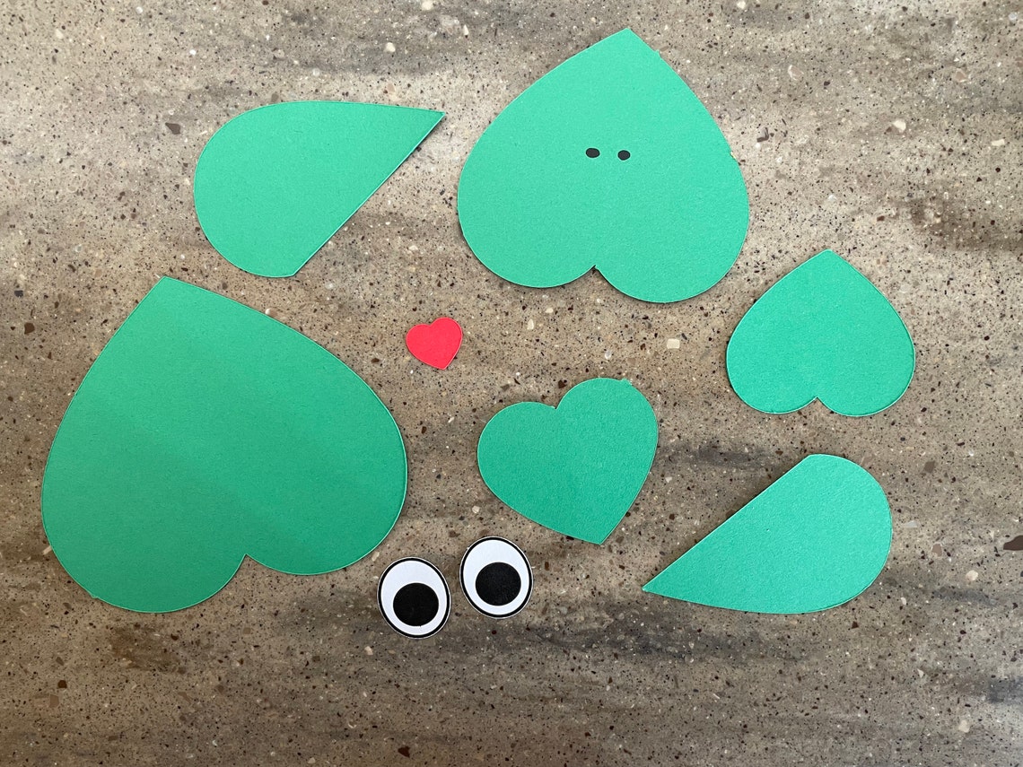 Valentine's Day Frog Heart Craft Kit--cardstock Paper Craft for Kids ...