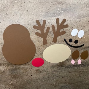 Reindeer Craft Kit--cardstock Paper Craft for Kids - Christmas Crafts ...