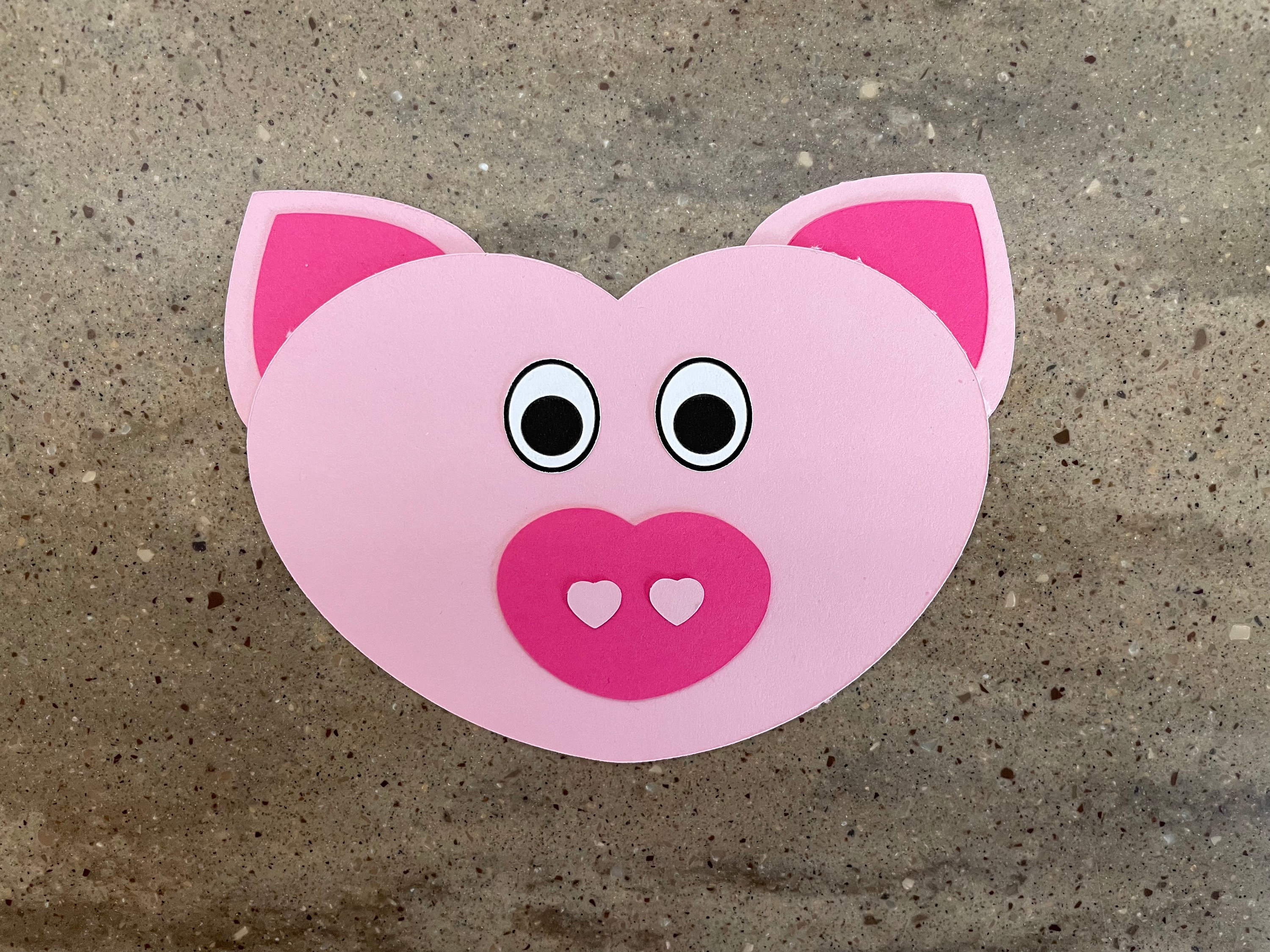 Valentine's Day Pig Heart Craft Kit--cardstock Paper Craft for Kids - Etsy