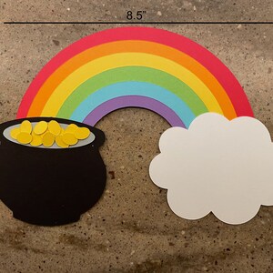 St. Patrick's Day Day Pot of Gold & Rainbow Craft Kit--cardstock Paper ...