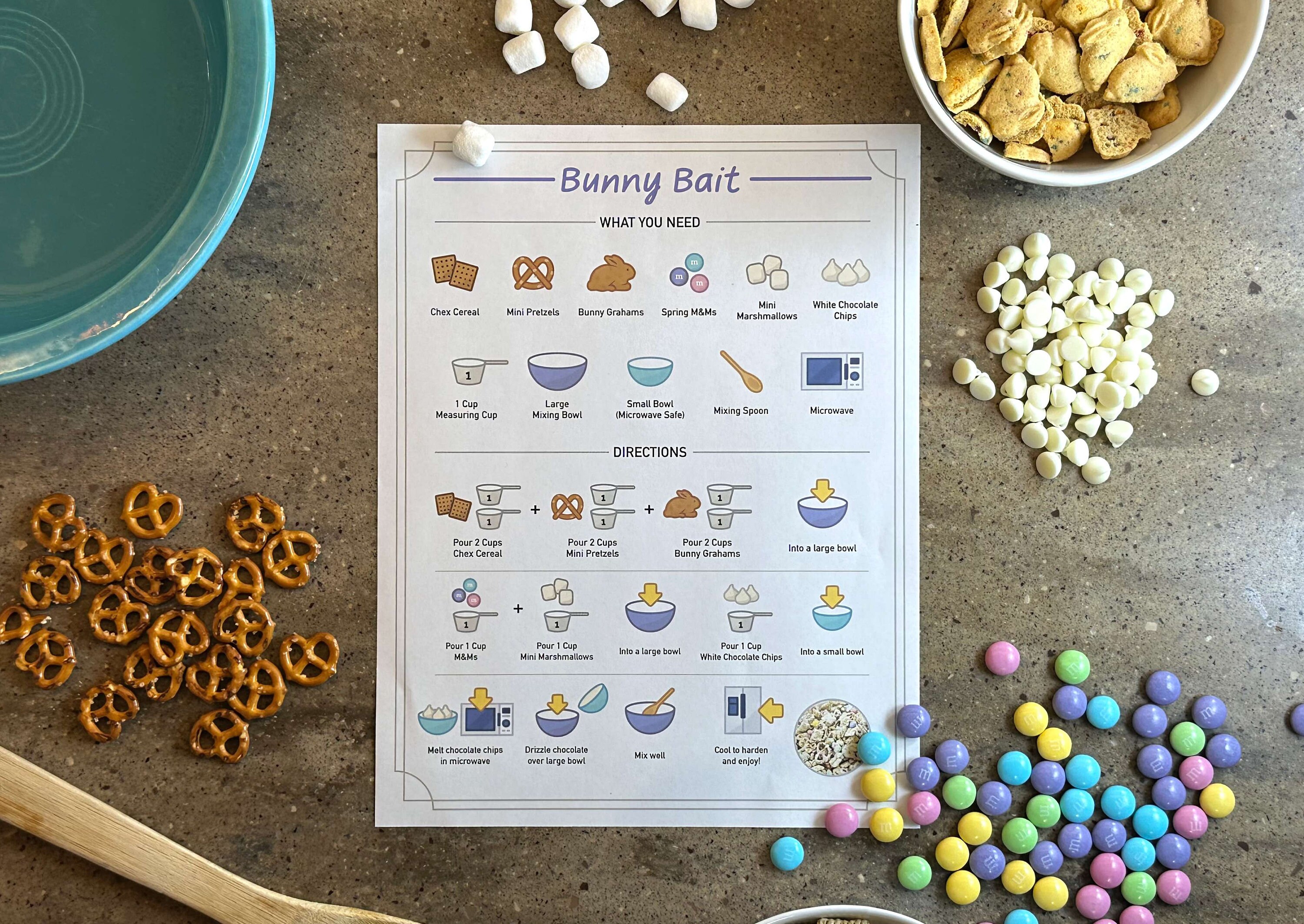 Spring/easter Visual Recipes for Kids - Etsy