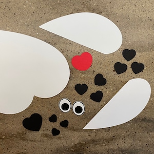 Valentine's Day Dog Heart Craft Kit--cardstock Paper Craft for Kids - Etsy