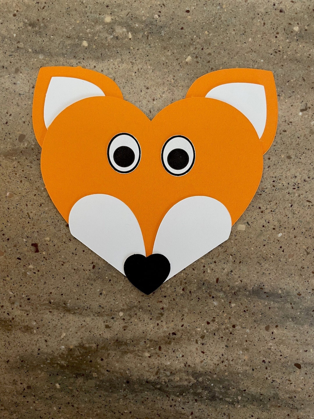Valentine's Day Fox Heart Craft Kit--cardstock Paper Craft for Kids - Etsy