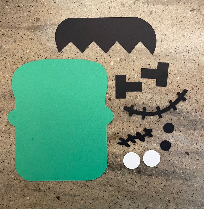 Frankenstein Craft Kit--cardstock Paper Craft for Kids - Fall Crafts ...