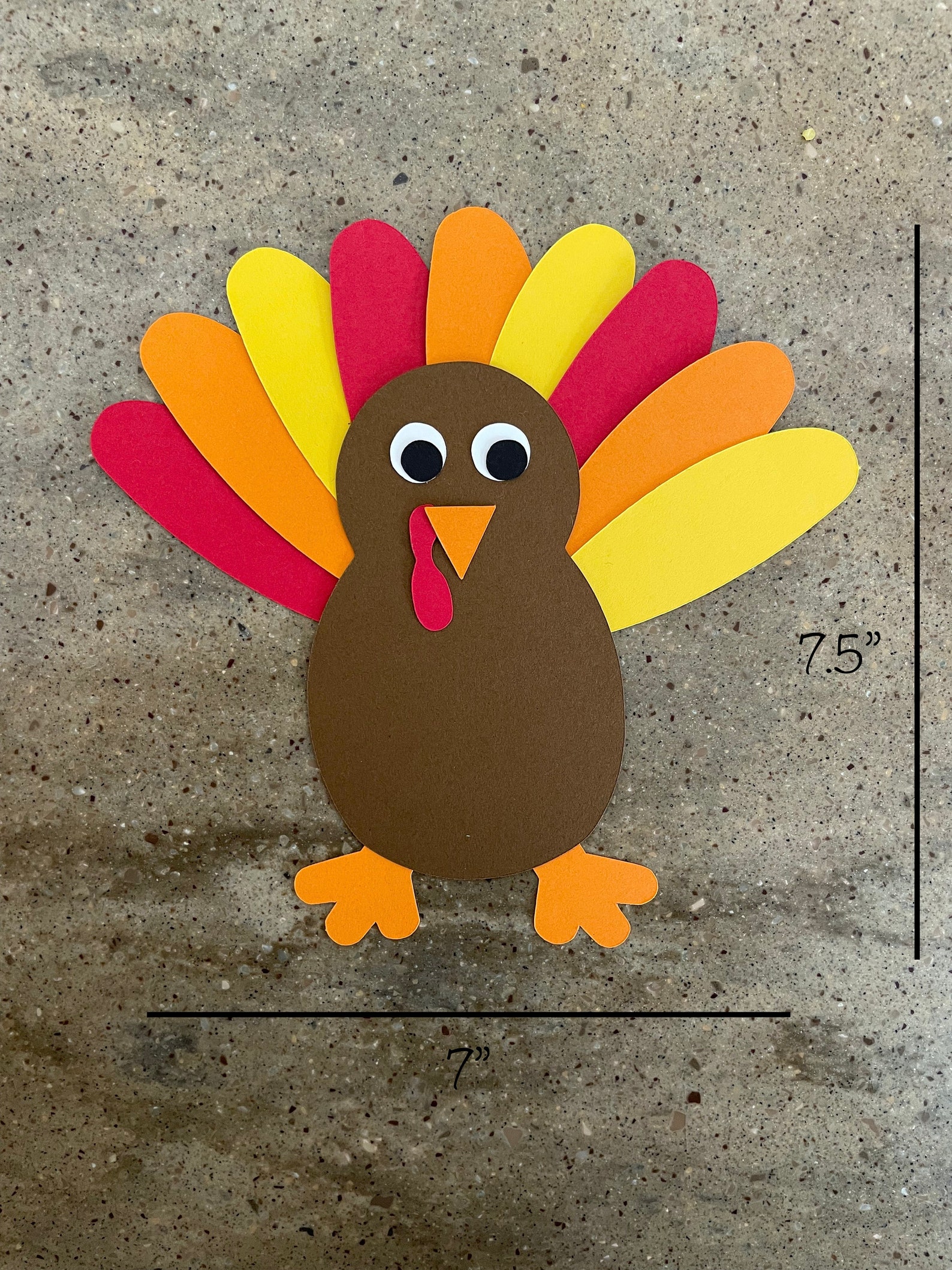 Turkey Craft Kit--cardstock Paper Craft for Kids - Fall Crafts - Kids ...
