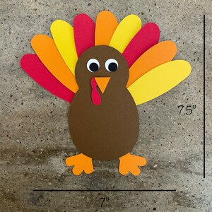 Turkey Craft Kit--cardstock Paper Craft for Kids - Fall Crafts - Kids ...
