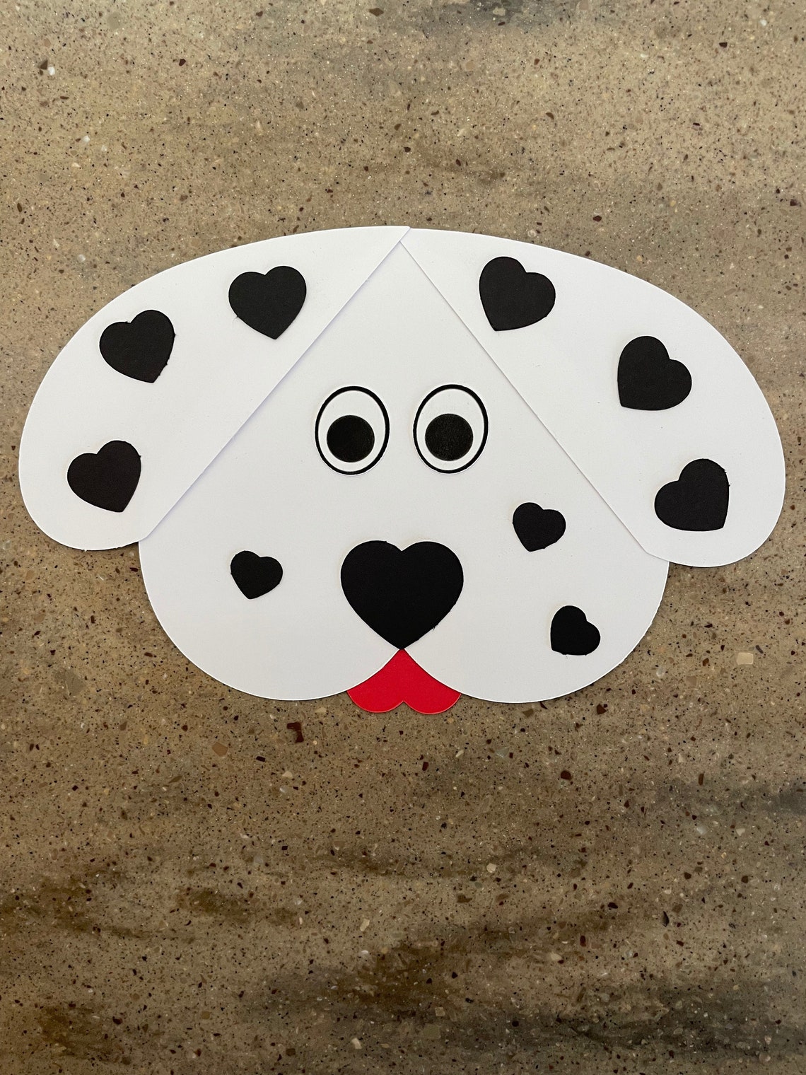 Valentine's Day Dog Heart Craft Kit--cardstock Paper Craft for Kids - Etsy