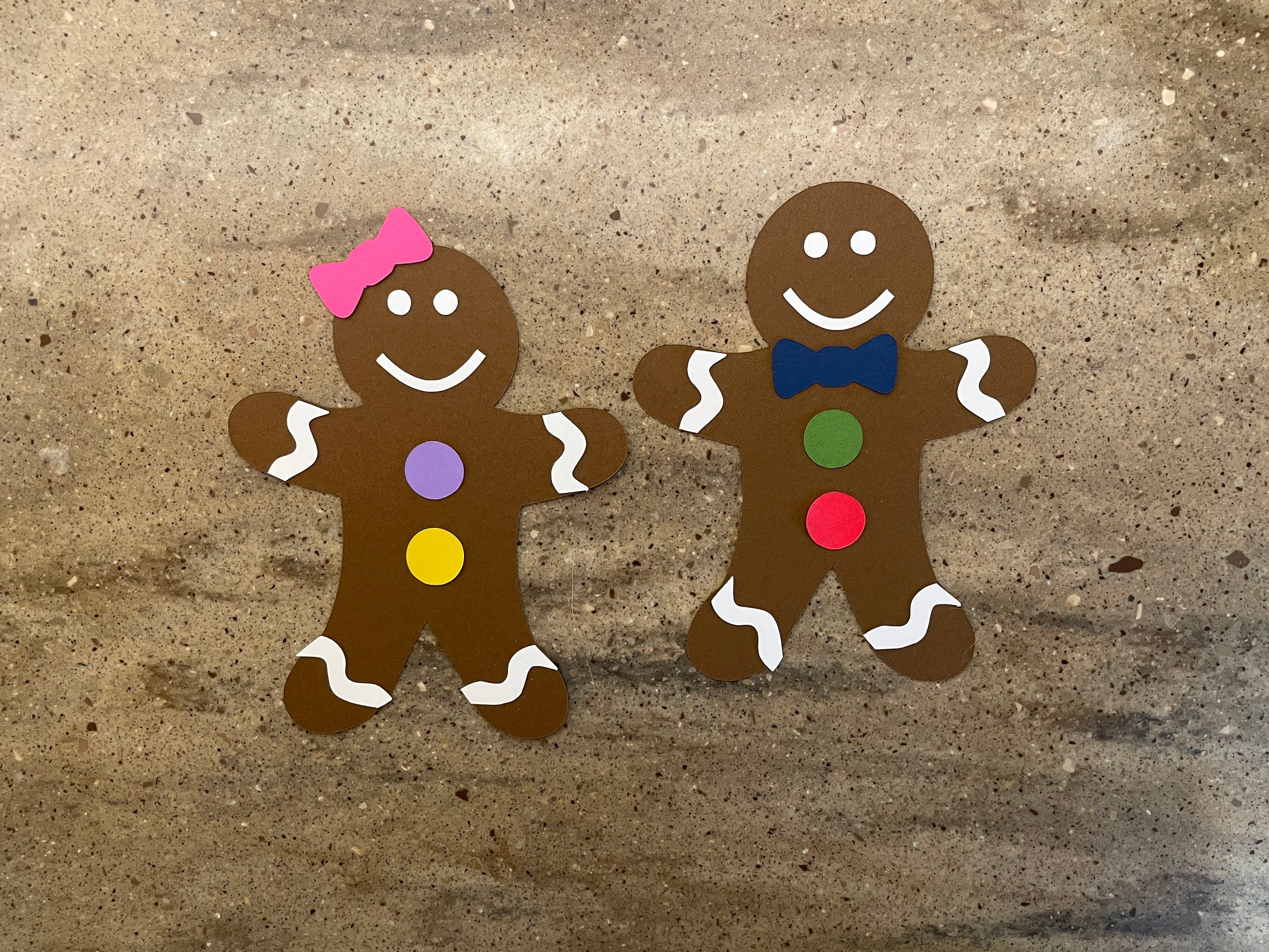 Gingerbread People--cardstock Paper Craft for Kids - Christmas Crafts ...