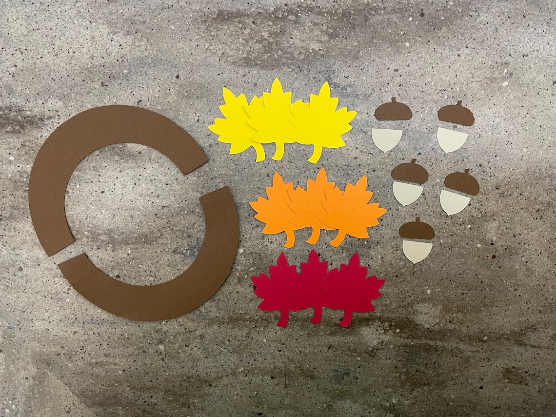 Fall Wreath Craft Kit--cardstock Paper Craft for Kids - Fall Crafts ...