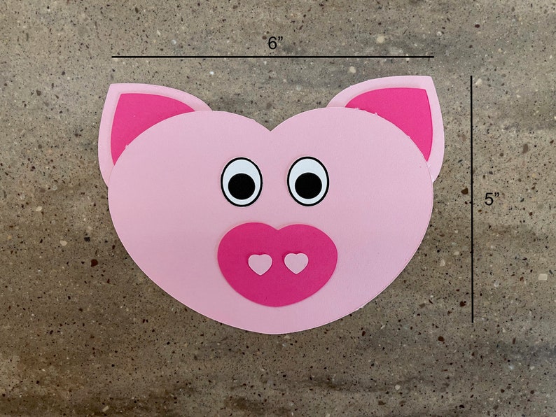 Valentine's Day Pig Heart Craft Kit--cardstock Paper Craft for Kids - Etsy