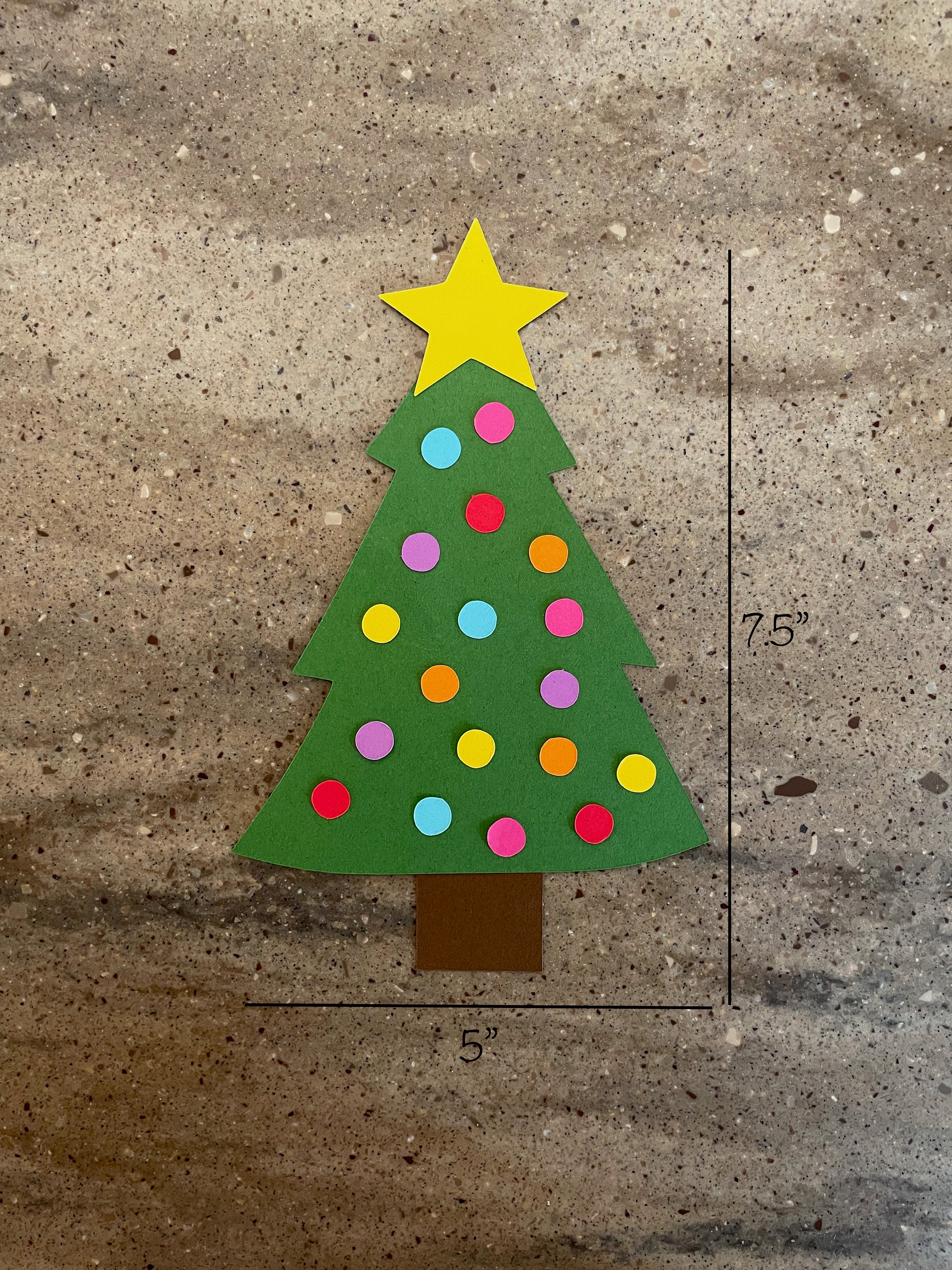 Christmas Tree Craft Kit--cardstock Paper Craft for Kids - Christmas ...