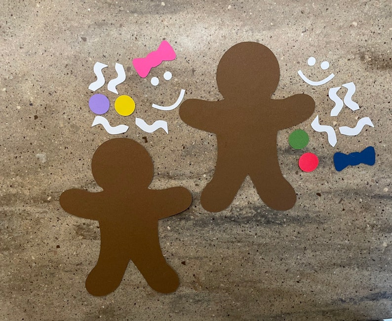 Gingerbread People--cardstock Paper Craft for Kids - Christmas Crafts ...