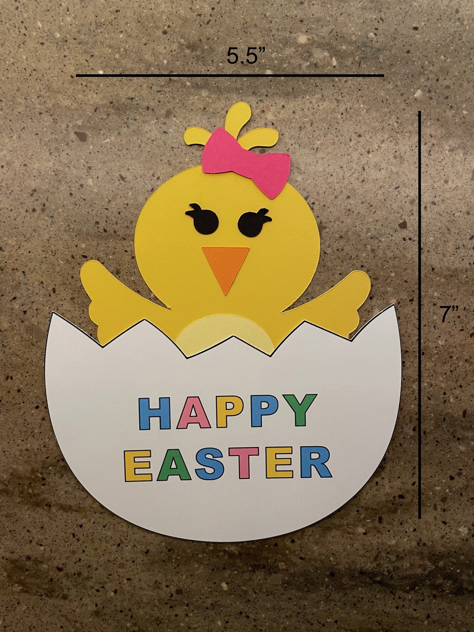 Happy Easter Chick (girl) Craft Kit--cardstock Paper Craft for Kids - Etsy