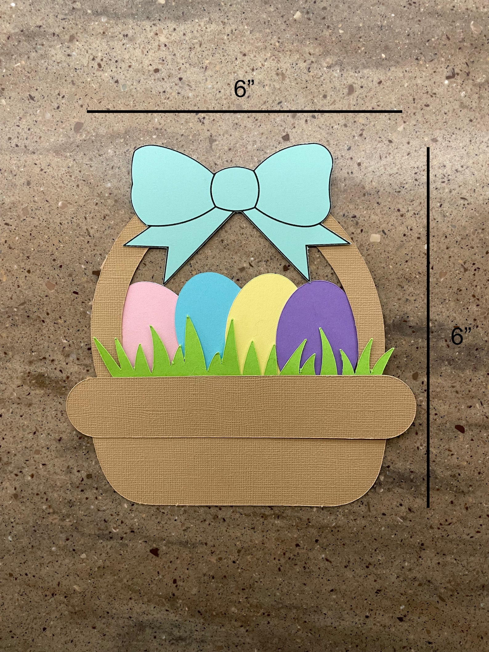 Easter Basket With Eggs Craft Kit--cardstock Paper Craft for Kids - Etsy