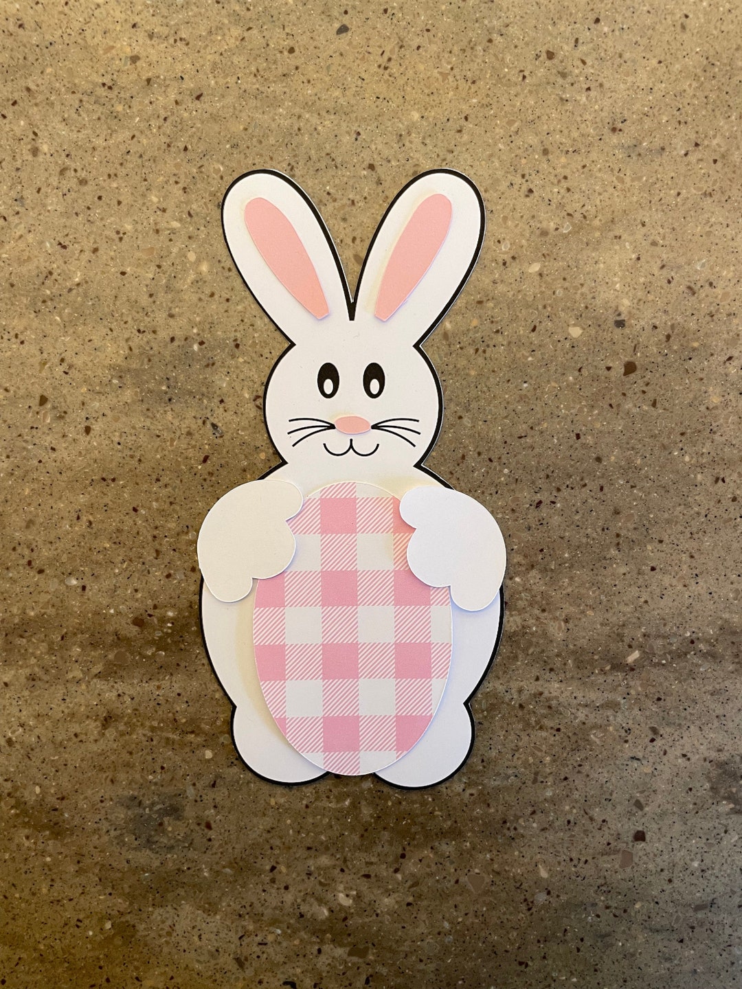 Easter Bunny With Egg Craft Kit--cardstock Paper Craft for Kids - Etsy