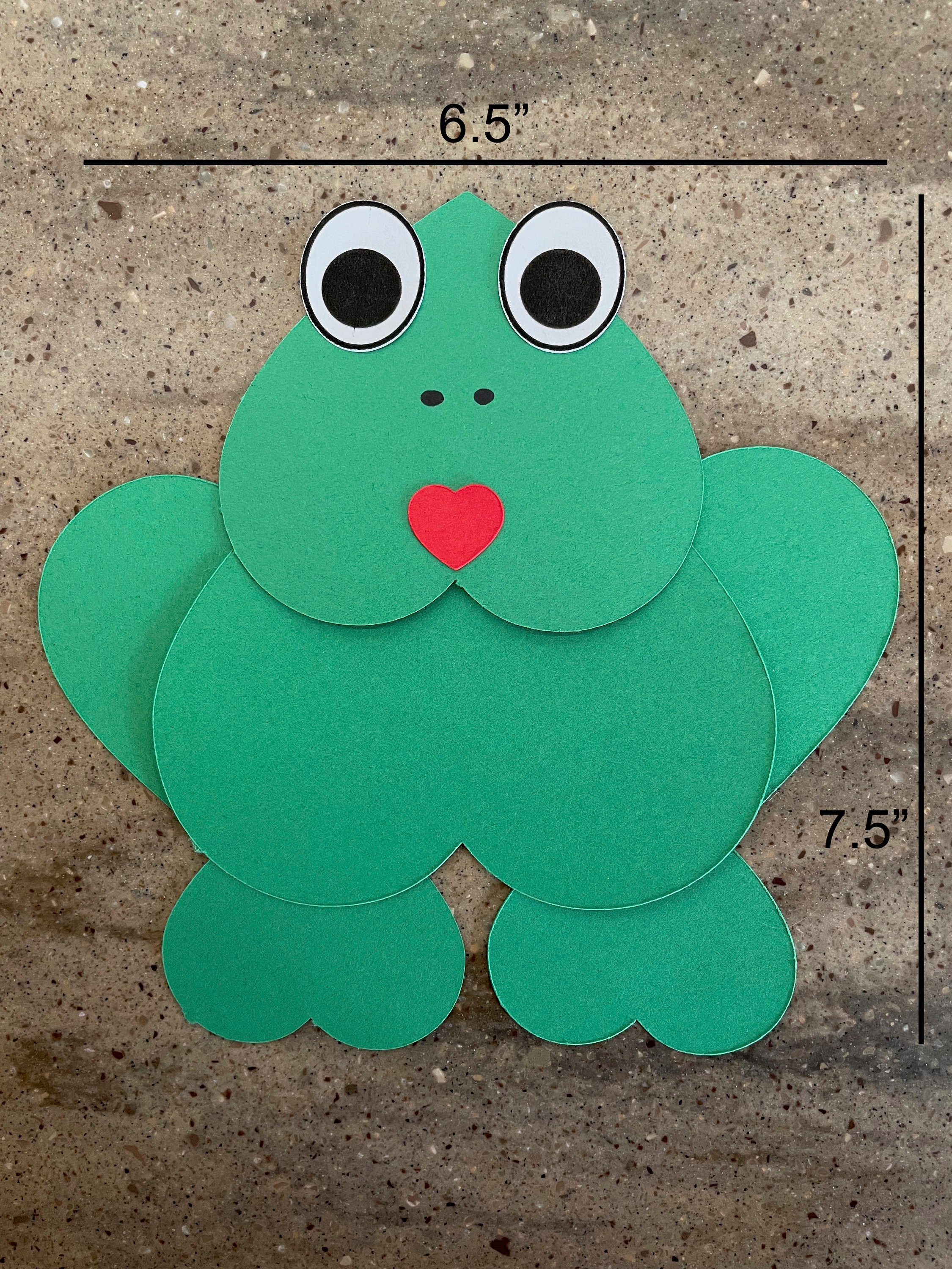 Valentine's Day Frog Heart Craft Kitcardstock Paper - Etsy Canada