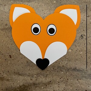 Valentine's Day Fox Heart Craft Kit--cardstock Paper Craft for Kids - Etsy