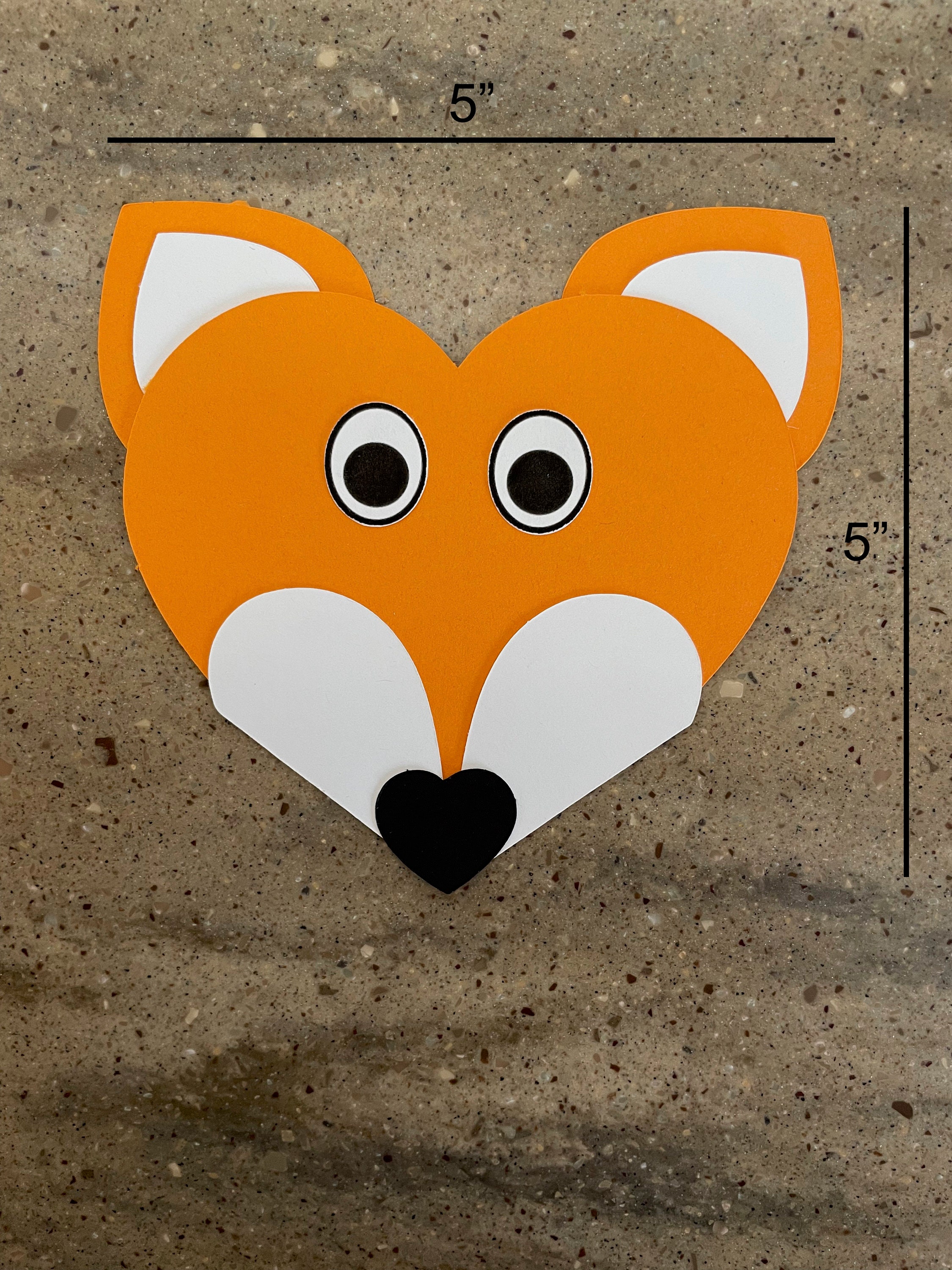Valentine's Day Fox Heart Craft Kit--cardstock Paper Craft for Kids - Etsy