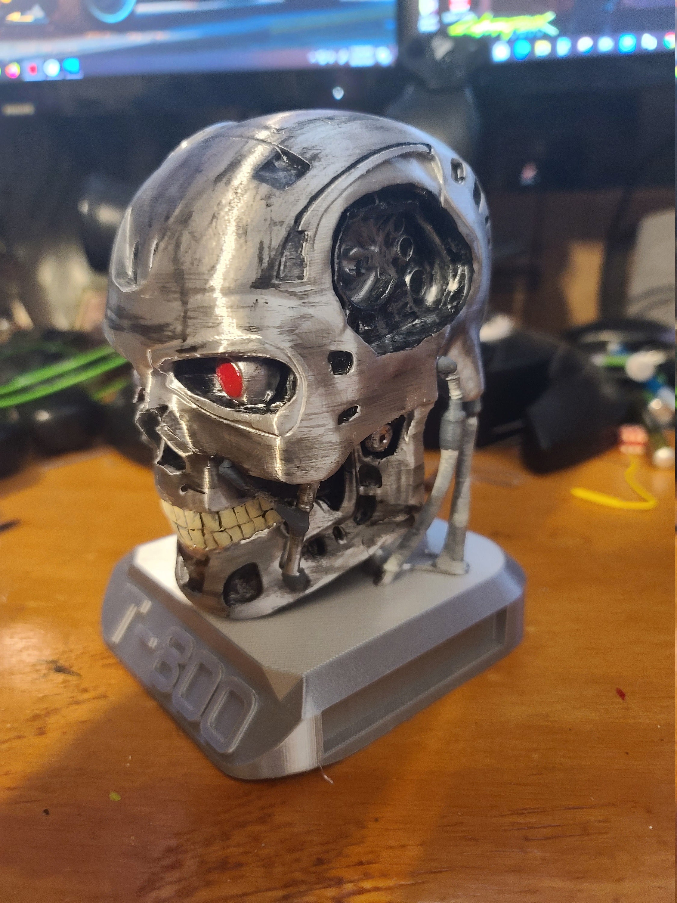 T800 Skull With Removable CPU and Stand - Etsy