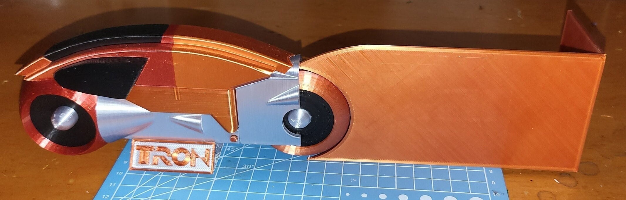 Tron on Gold 1 orange Light Cycle From 1982 TRON Movie - Etsy