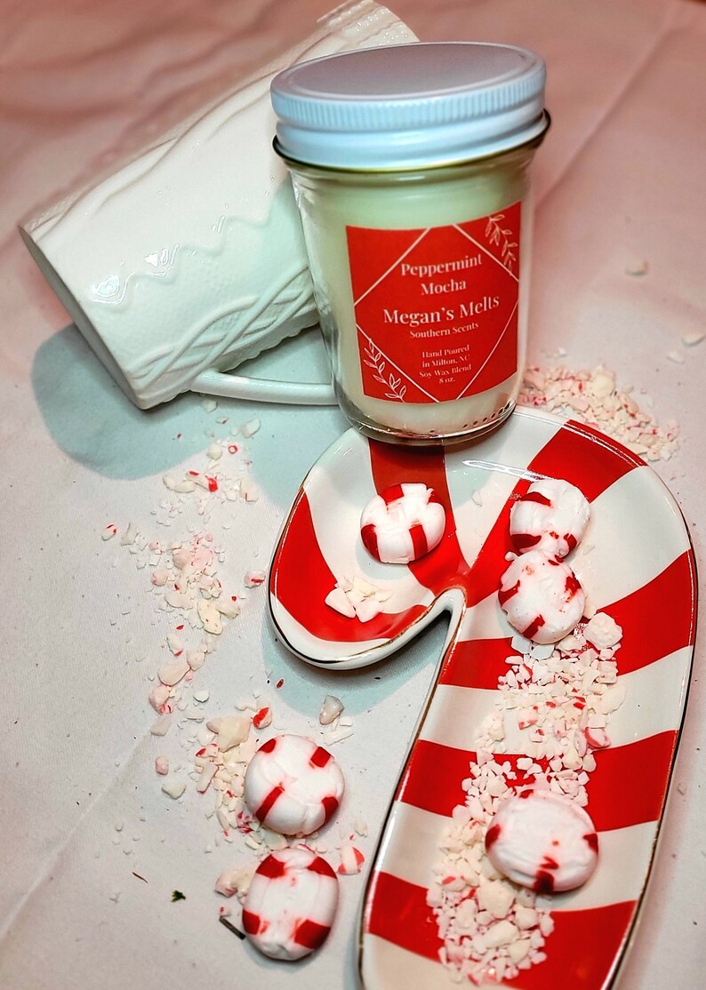 Peppermint Mocha Candle, 8 Oz - Etsy