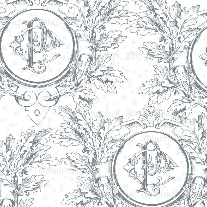 Oak Wreath Design,c-p Monogram,laurel Wreath Design,monogram Logo,two ...