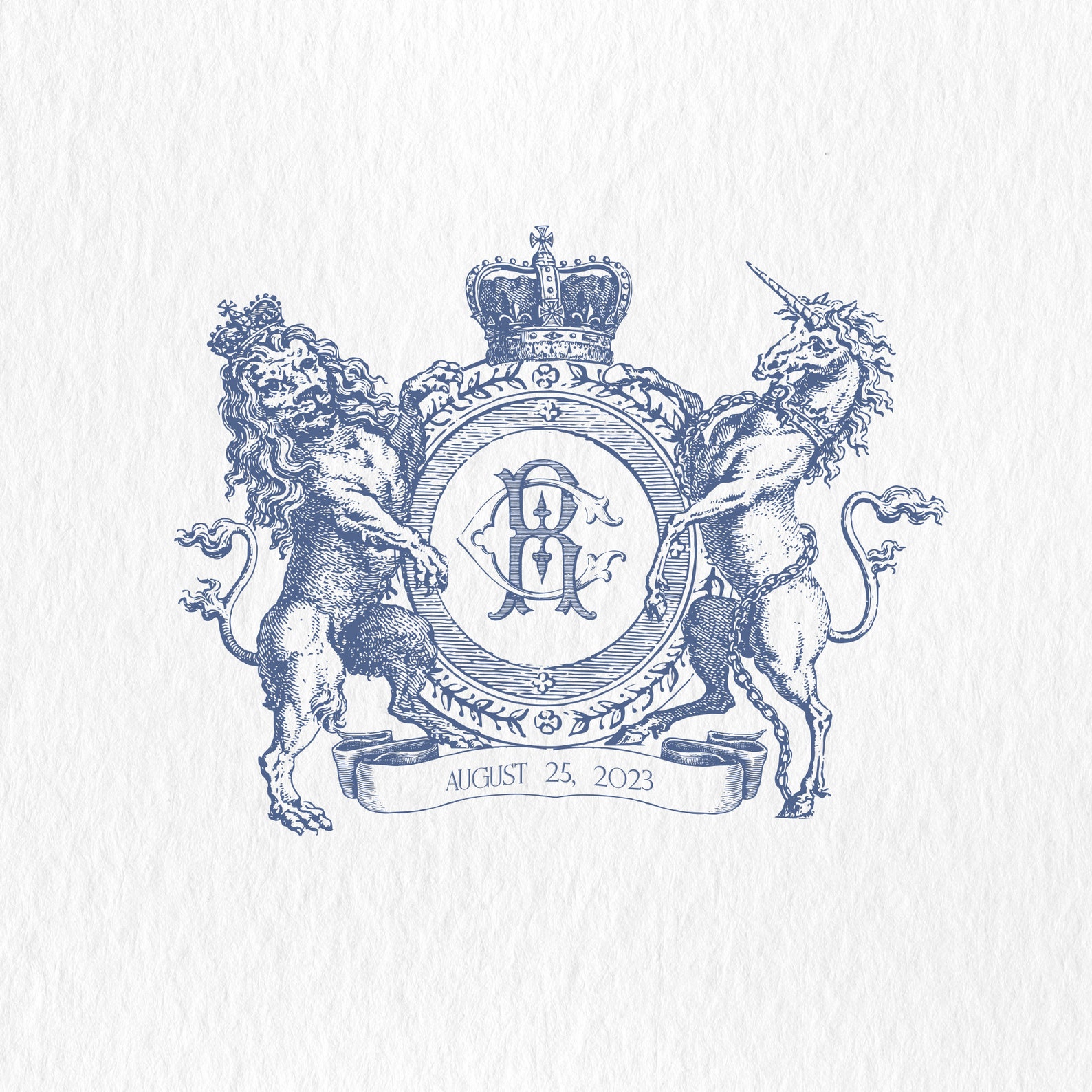 C-R Vintage Monogram,vintage Lion Heraldry Monogram Wedding Crest With ...