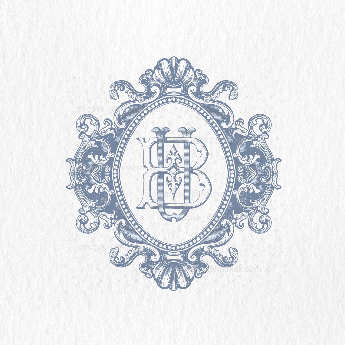 Monogram Logo,two Letter Monogram,vintage French Monogram Wedding,dusty ...