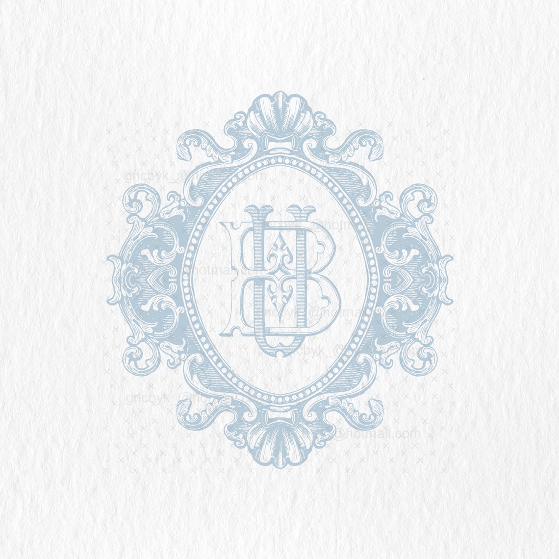 Monogram Logo,two Letter Monogram,vintage French Monogram Wedding,dusty ...