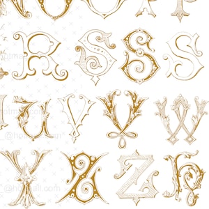 One Letter Monogram, Initials, Single Letter Monogram, Family Crest ...