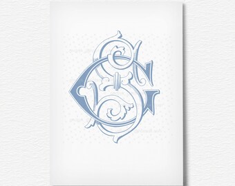 Vintage Interlocking Monogram AA Interlocking Monogram - Etsy