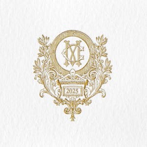Vintage Wedding Crest: Editable Two-letter Monogram (SVG, PNG) - Etsy