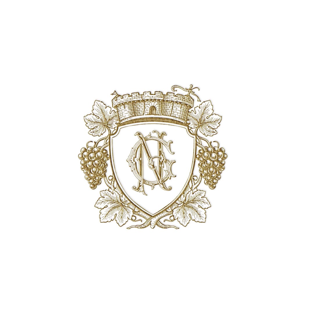 Vintage Grapevine Monogram Crest SVG | Vineyard Logo Clipart (digital ...