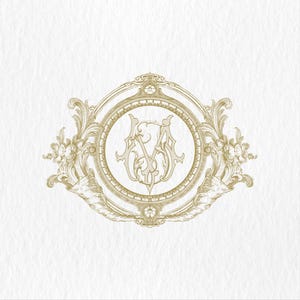 MJ Monogram,wedding Logo-wedding Crest-custom Crest-interlock-vintage ...