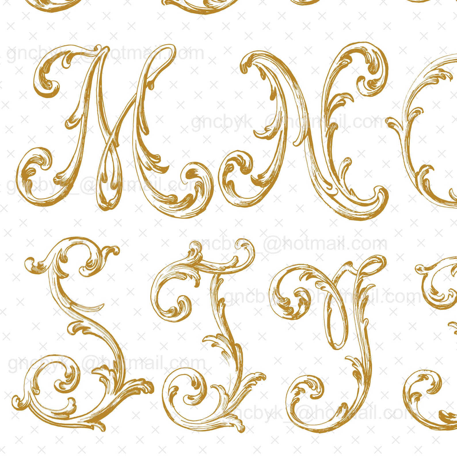 One Letter Monogram, Initials, Single Letter Monogram, Family Crest ...