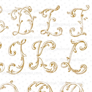 Vintage French Monogram: Single Letter SVG (digital Download) - Etsy