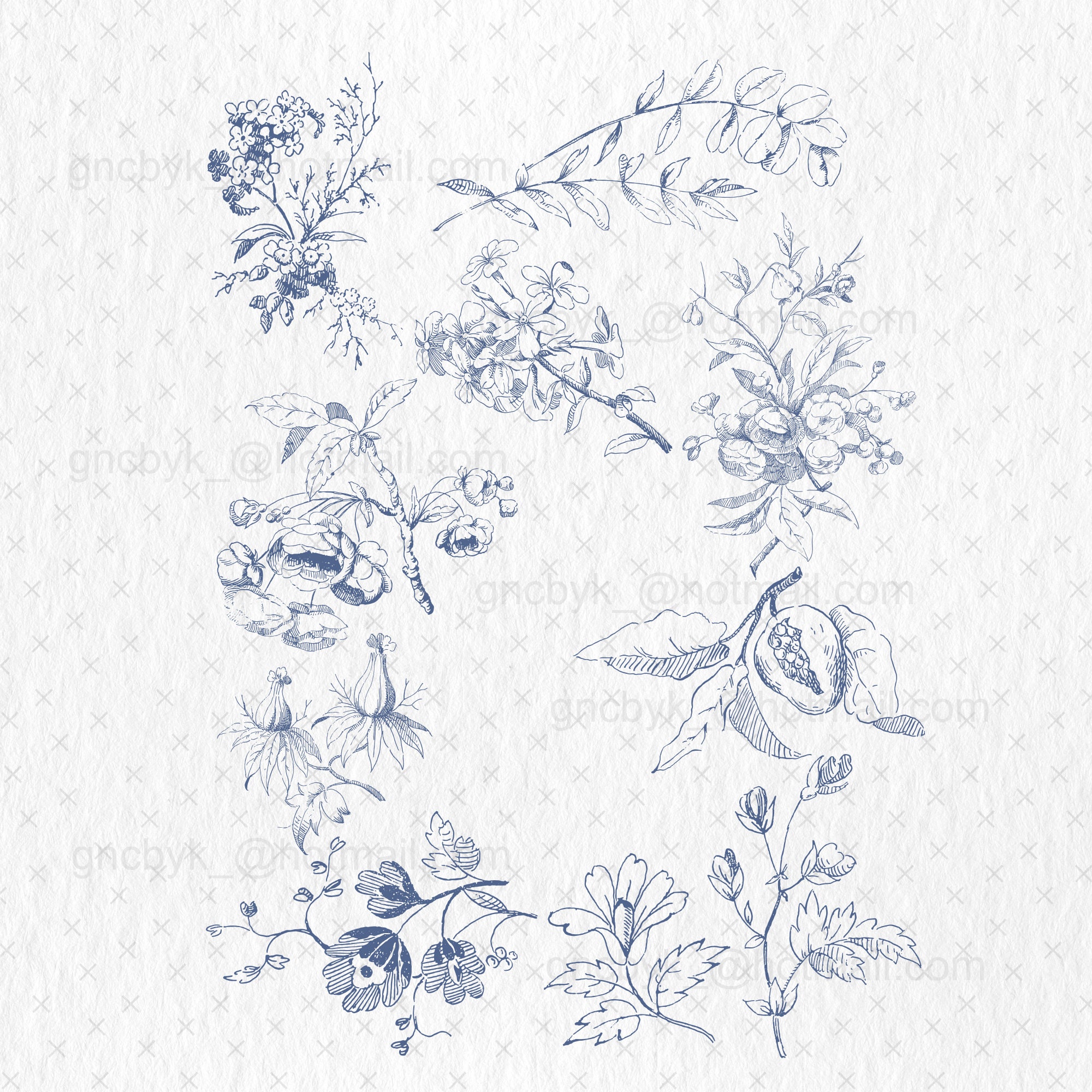 Antique Vintage Floral,victorian Flowers Vector Clip Art, Vintage ...